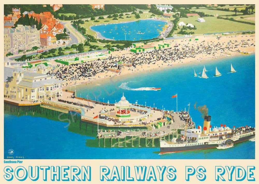 PS RYDE Southsea pier and Southern Railways Chas Pears