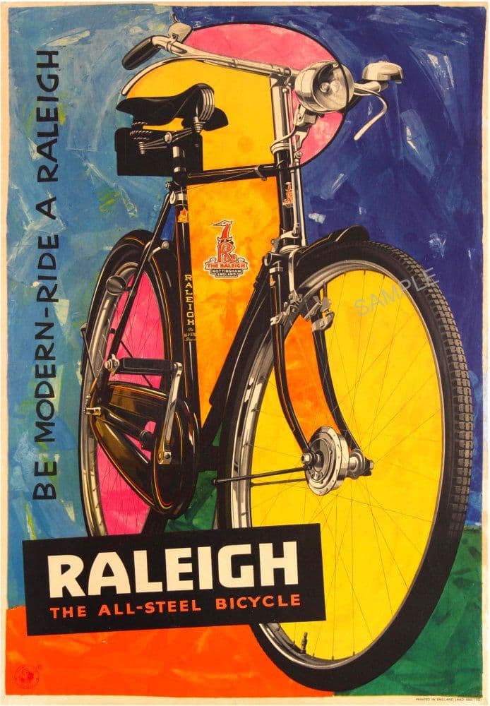 Raleigh Bike Advertising Poster