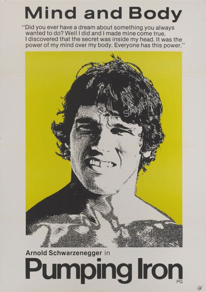 Schwarzenegger Pumping Iron Film Advertising Poster