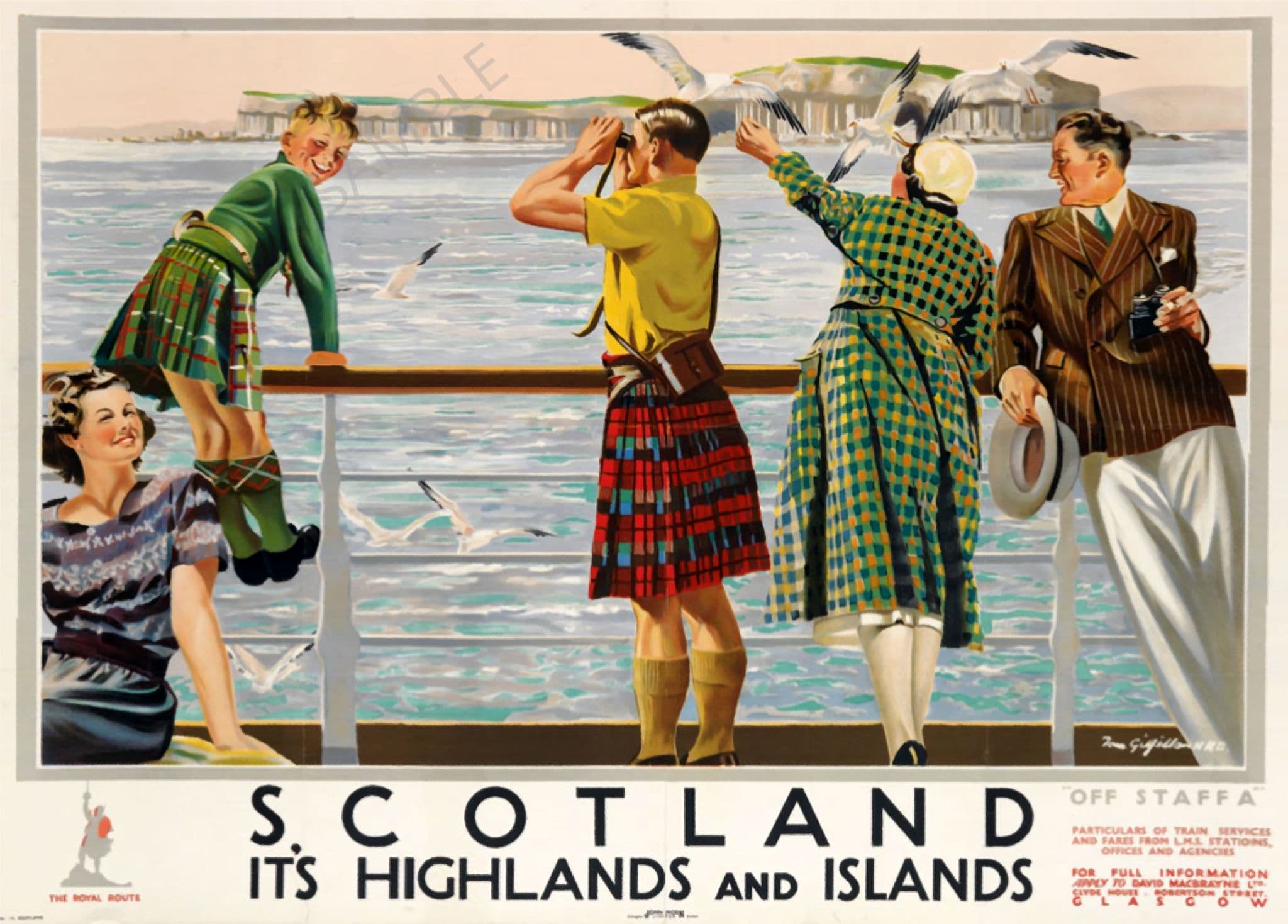 Scotland off Staffa - Ferry to the Highlands