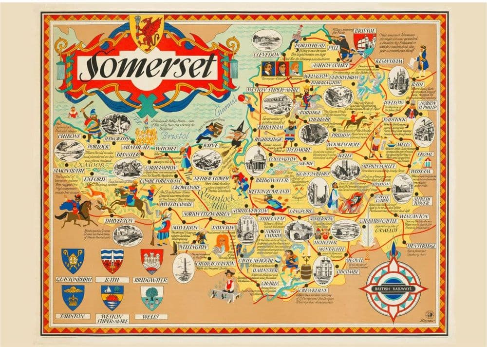 Somerset map British Rail