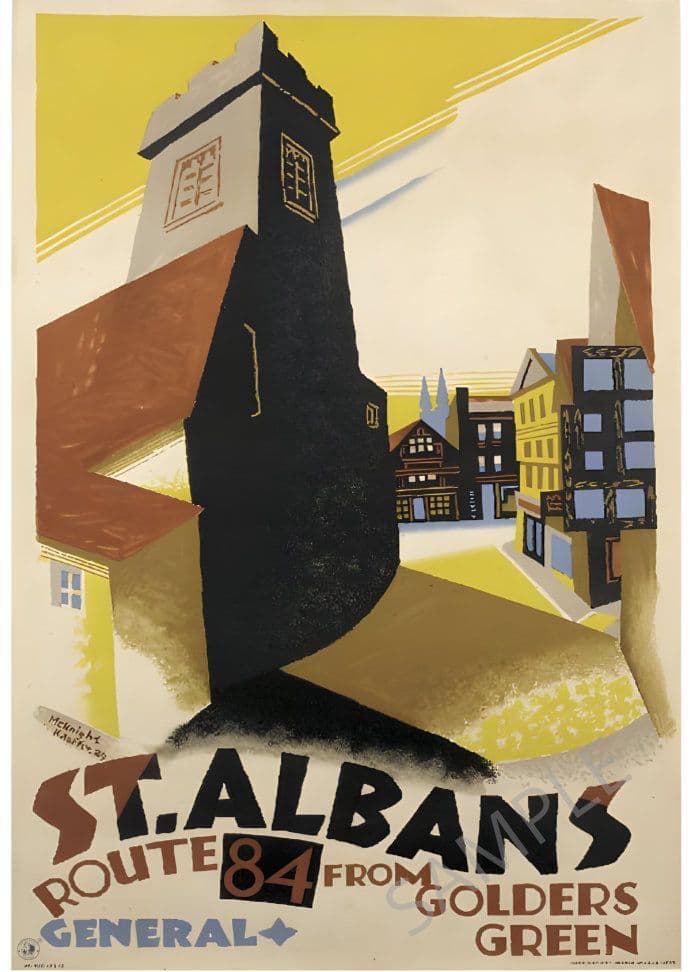 St Albans Route 84 from Golders Green General Bus Poster