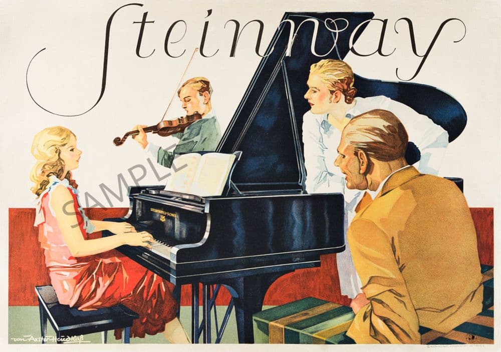 Steinway Piano Music Advertising Sign