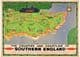 The Counties and Coastline of Southern England Map BR