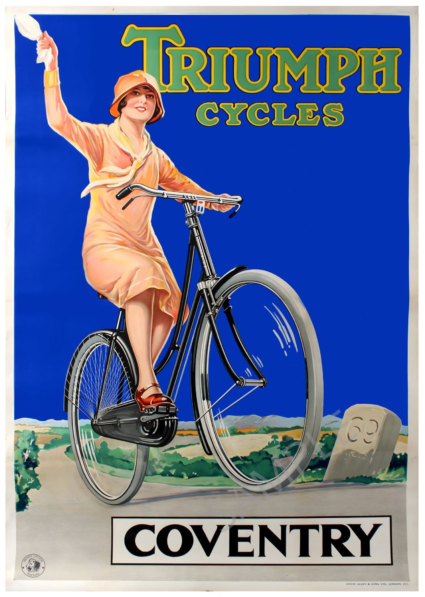 Vintage Bicycle Posters Pannetton Cycles Original Vintage Poster