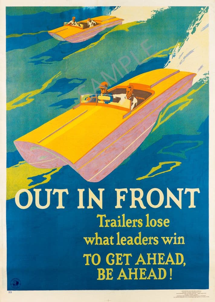 Vintage Motivational Poster Out in Front