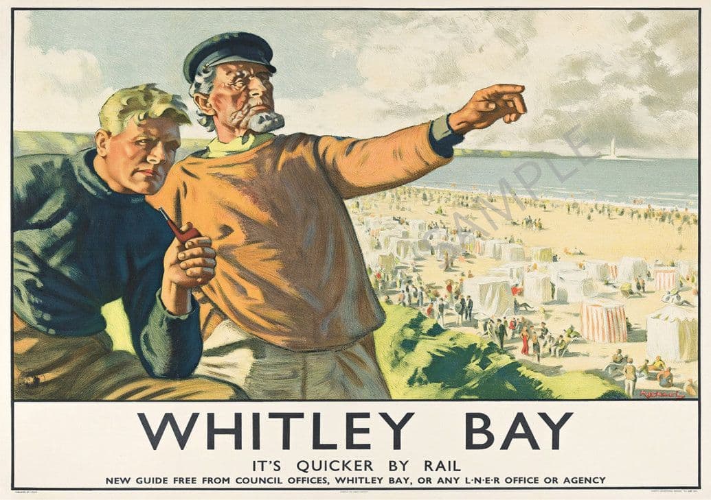 WHITLEY BAY L N E R Its Quicker by rail 1938