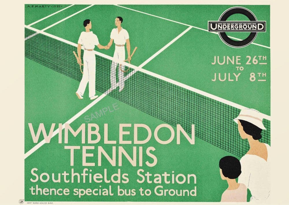 Wimbledon Tennis - London Underground Poster