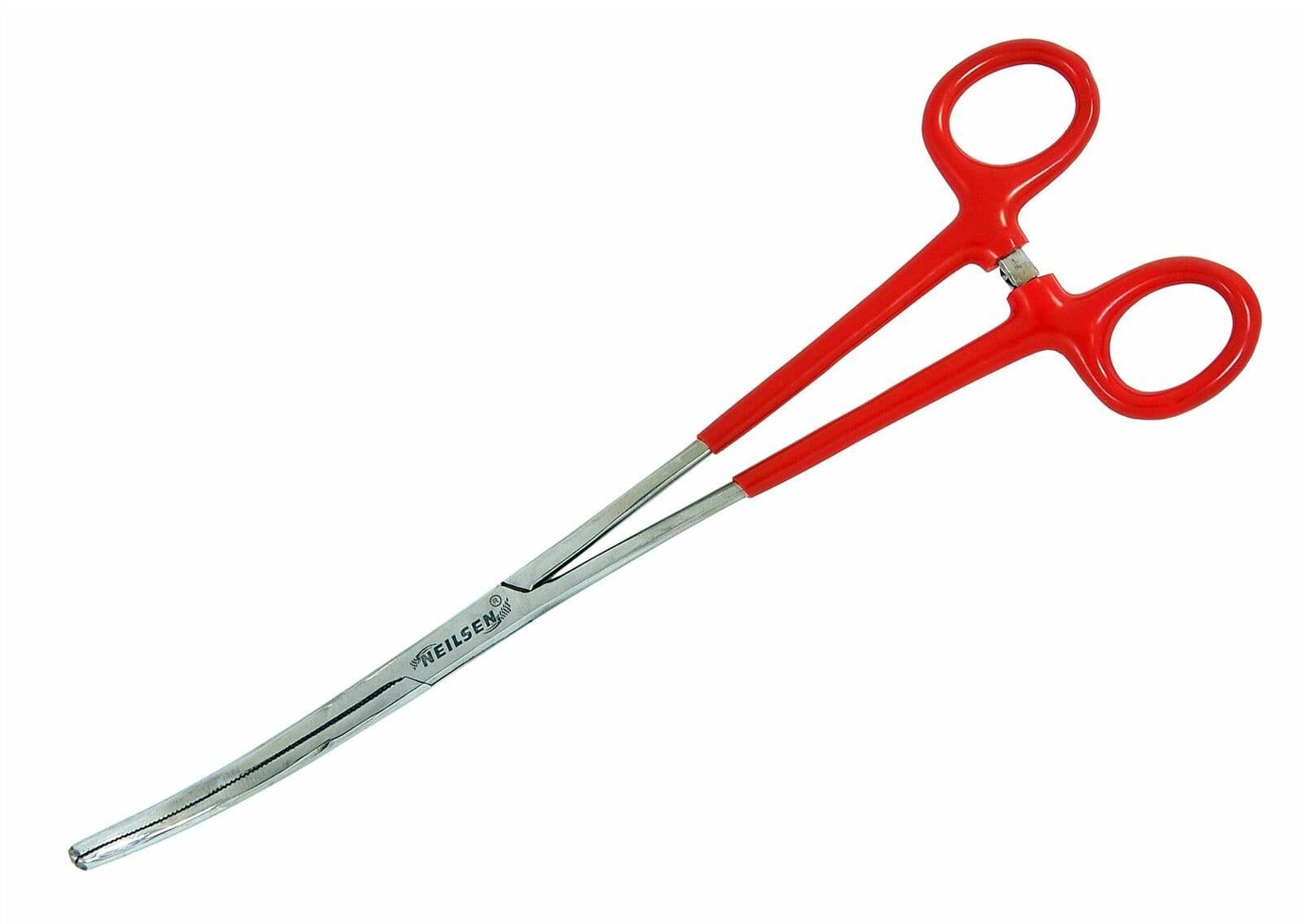 10" 250mm Curved Fishing Forceps Stainless Steel