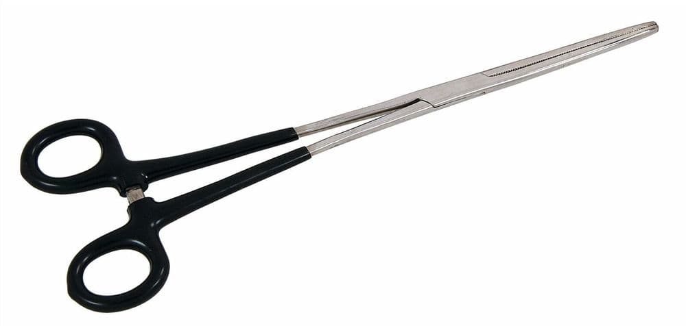 10" 250mm Straight Fishing Forceps Stainless Steel