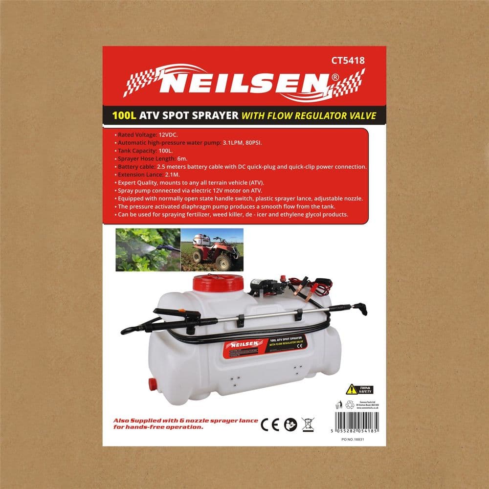 100 Lt 12V ATV Spot / Broadcast Sprayer