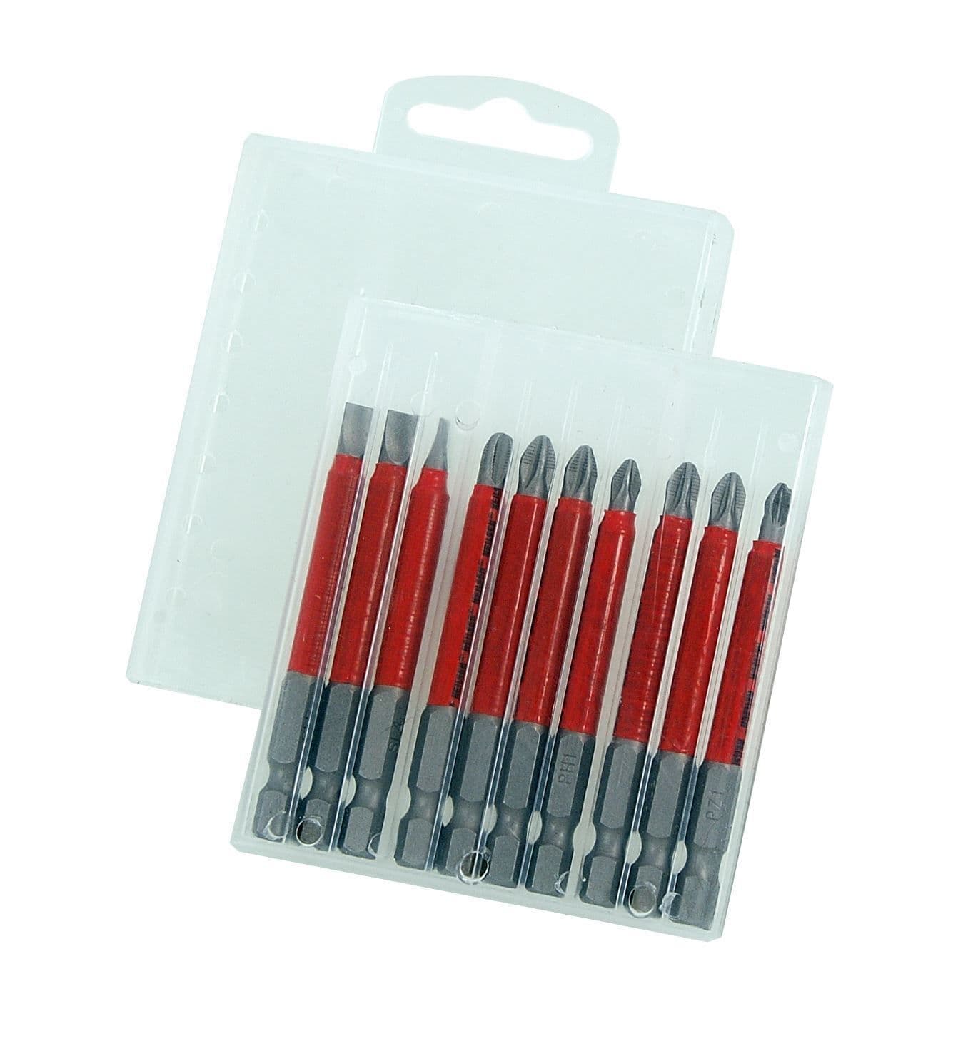 10Pc 70mm Non-Slip Magnetic Pozi Screwdriver Bit Set With Storage Box