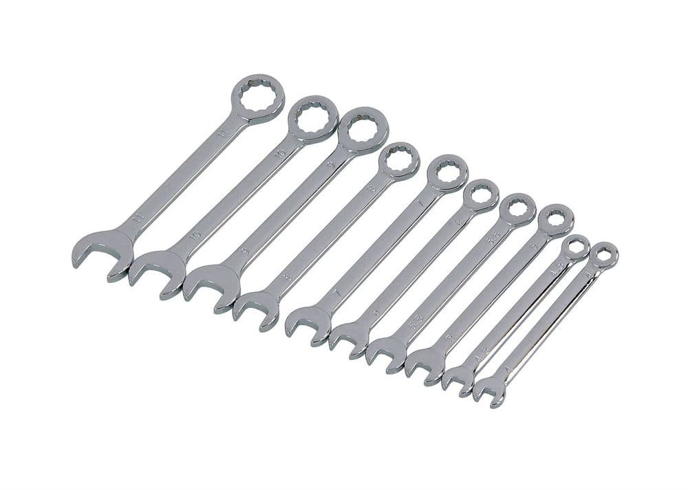 10Pc Mini Metric Combination Spanner - Sizes 4 4 5 5 5 5 6 7 8 9 10mm