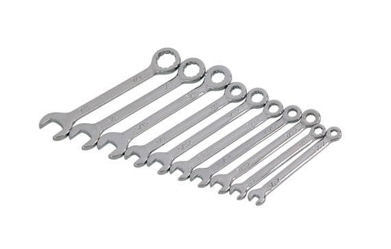 10Pc Sae Imperial Mini Combination Wrench Spanner Set - 5/32" Up To 7/16"