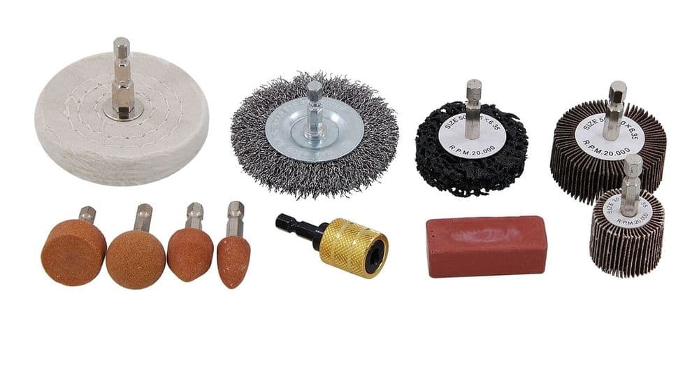 11Pc 1/4& x22; Hex Quick Change Polishing Buffing Sanding Wheel ...