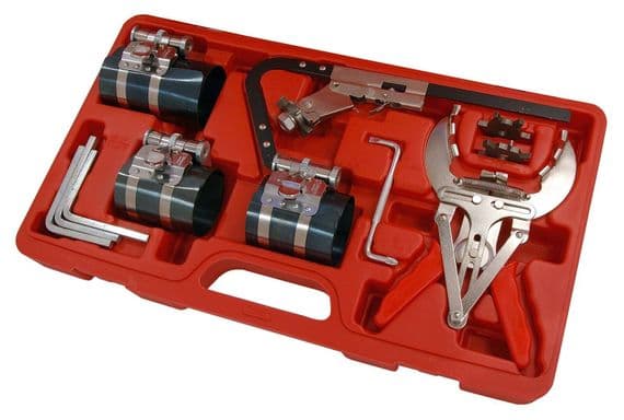 11Pc Piston Ring Service Tool Set Kit For Cleaning And Service