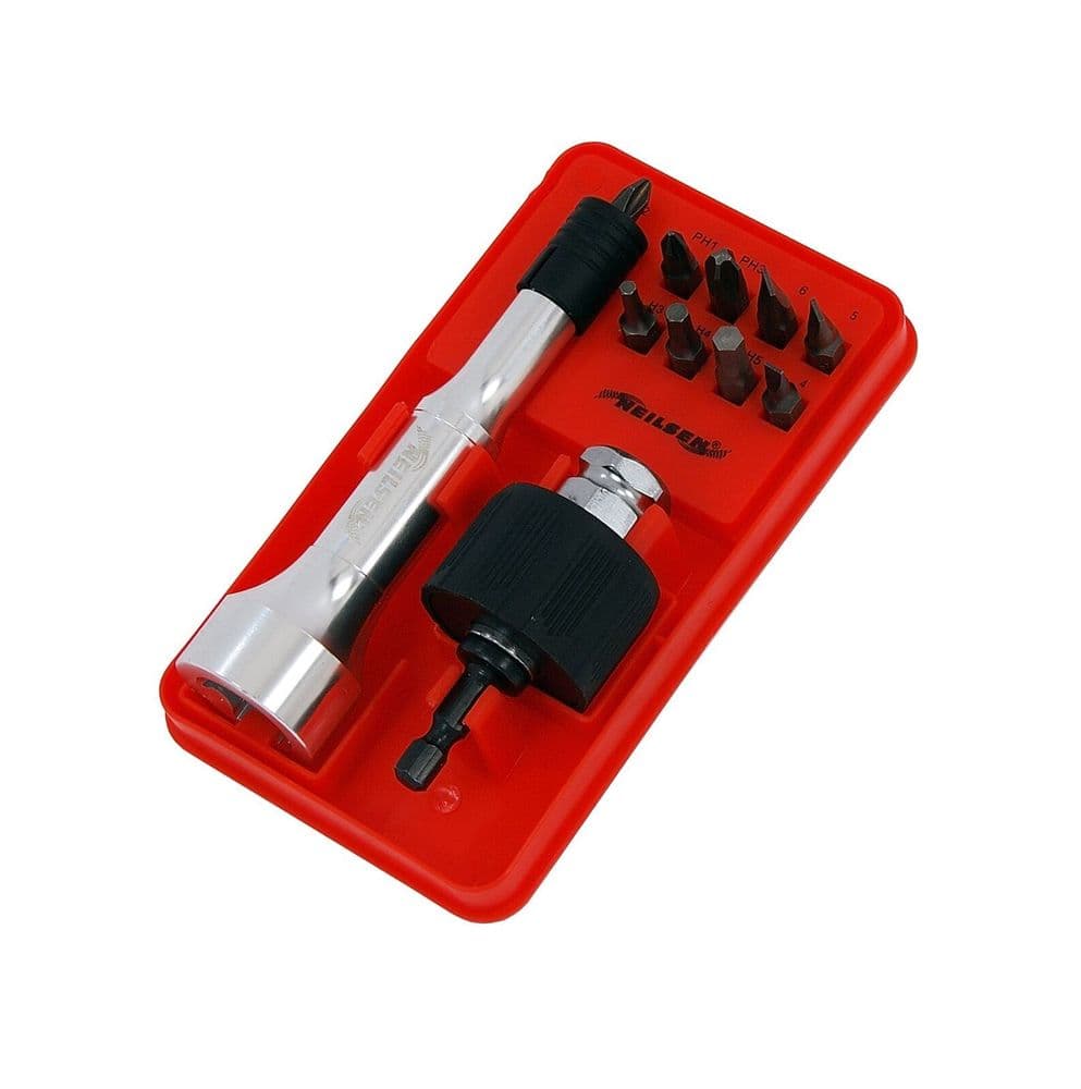 11Pc Universal Drill & Drive System With Hex Chuck Adaptor ...
