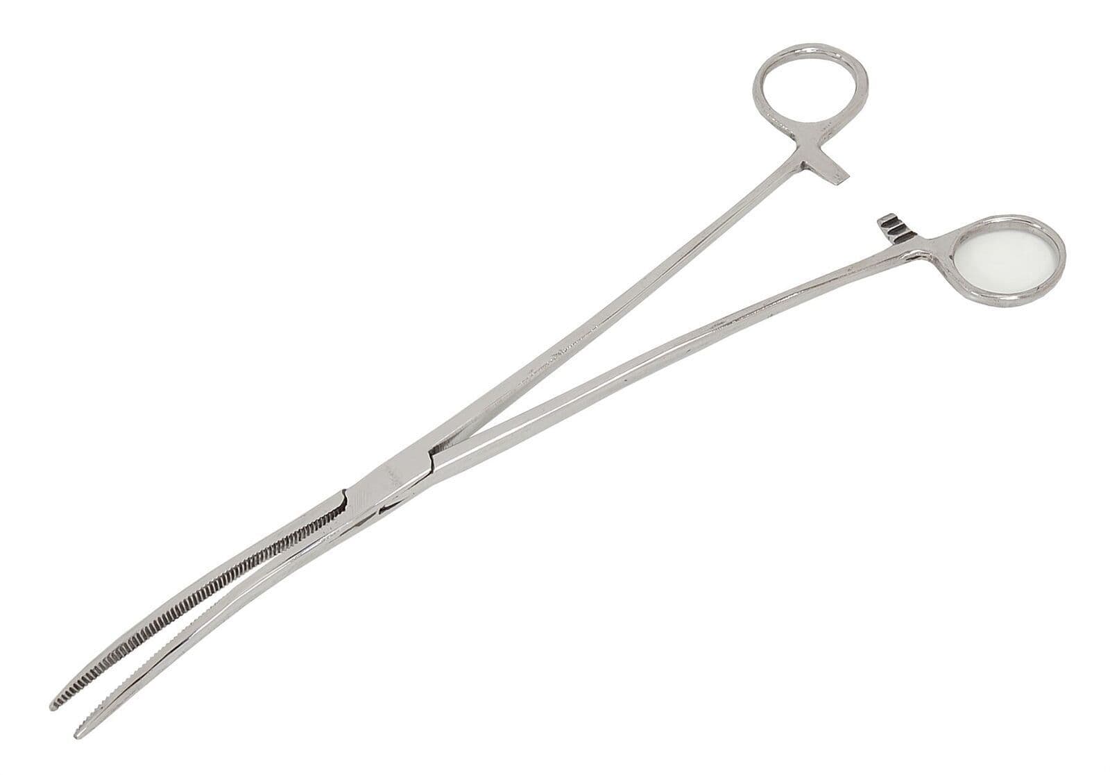 12" 250mm Curved Fishing Forceps Stainless Steel