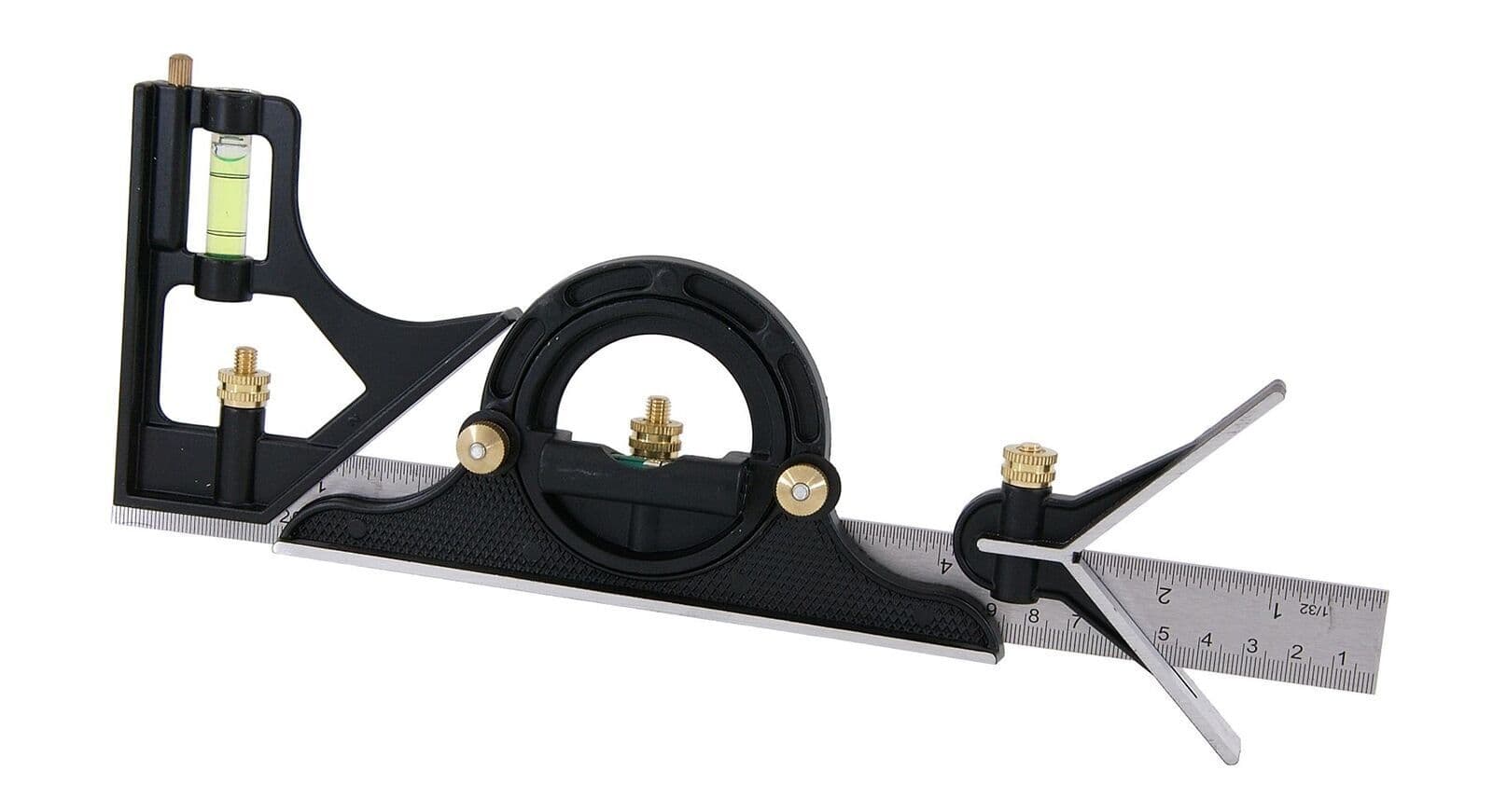 12" Metal Combination Square Angle Finder With A Ruler Level & Protractor