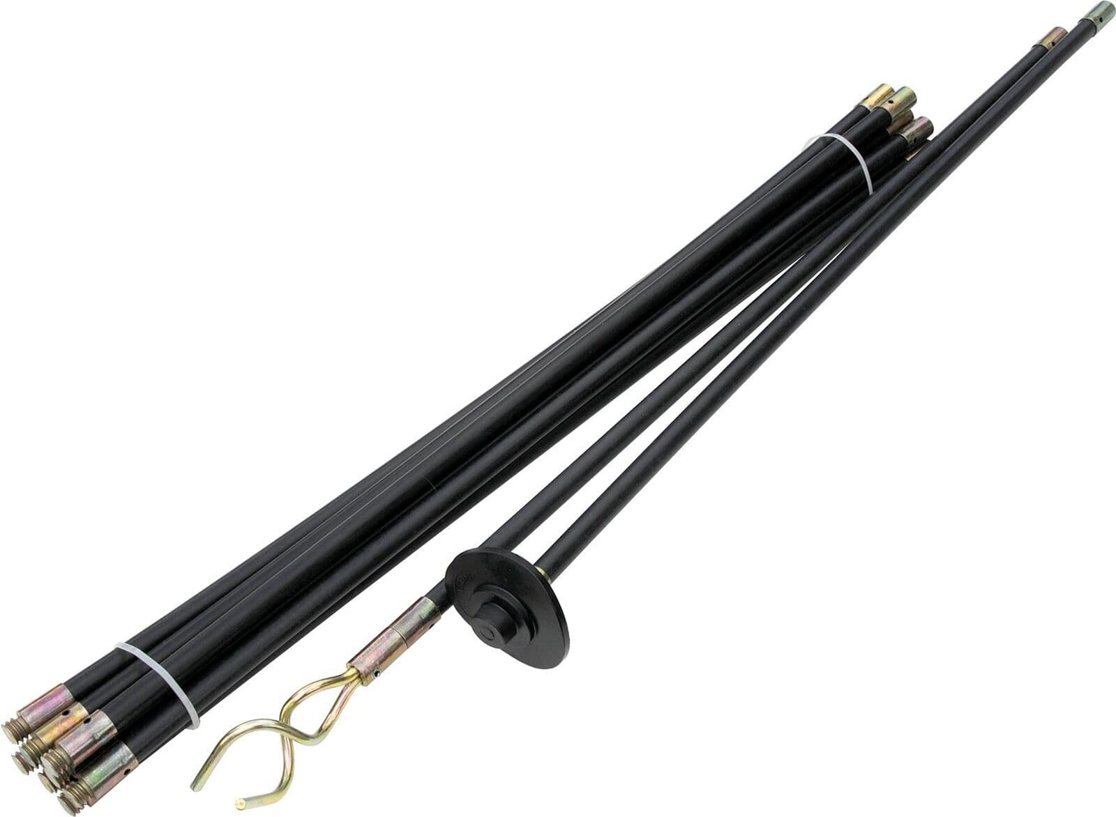 12 Piece 9M Drain Rods Plumbing Rod Set Cleaning Drainage Worm Screw ...