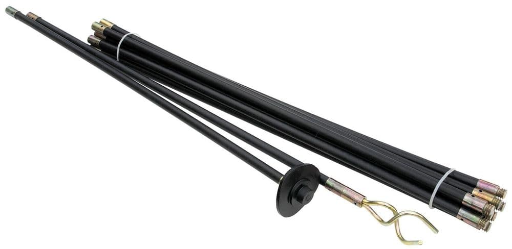 12 Piece 9M Drain Rods Plumbing Rod Set Cleaning Drainage Worm Screw ...