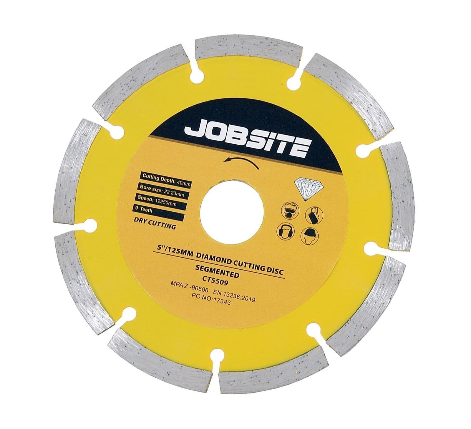 125mm 5" Segmented Diamond Cutting Disc Ceramic Concrete Masonry & Marble