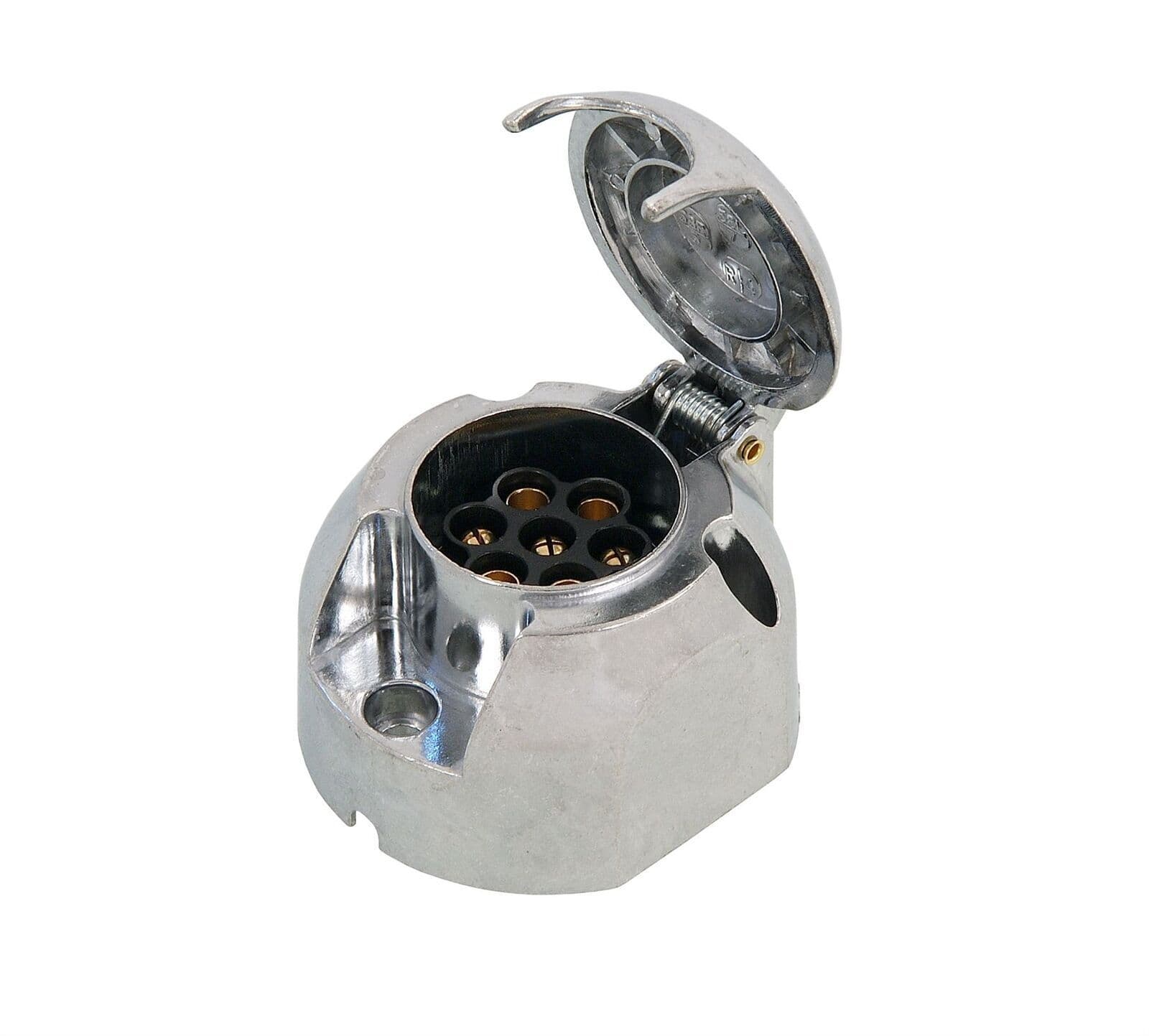 12N 7 Pin Metal Towing Socket For Trailer Or Caravan Lights 12 Volt ...