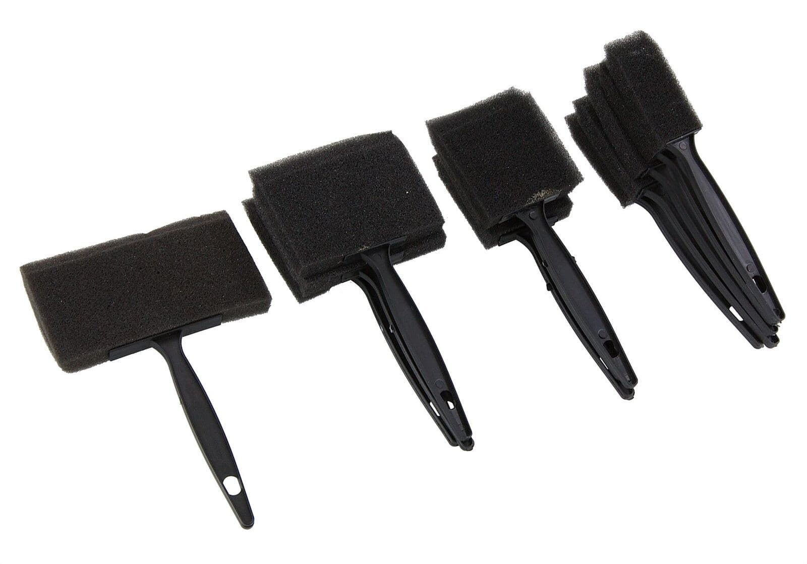 12Pc Foam Sponge Paint Brush Art Set - 25mm 50mm 75mm & 100mm