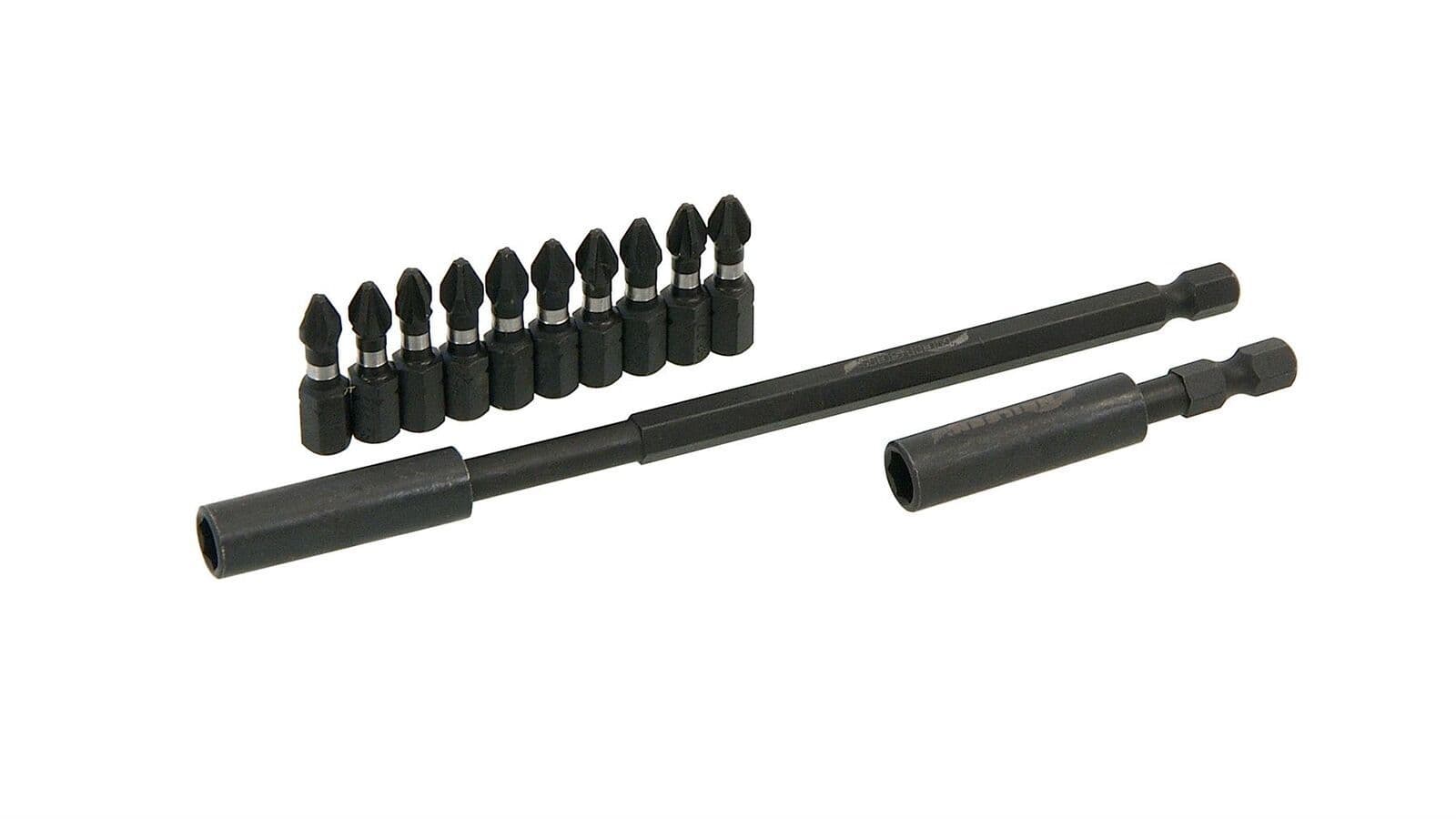 12Pc Magnetic Impact Bit Holder Screwdriver Set 25mm Pz2 Ph2 Pozi