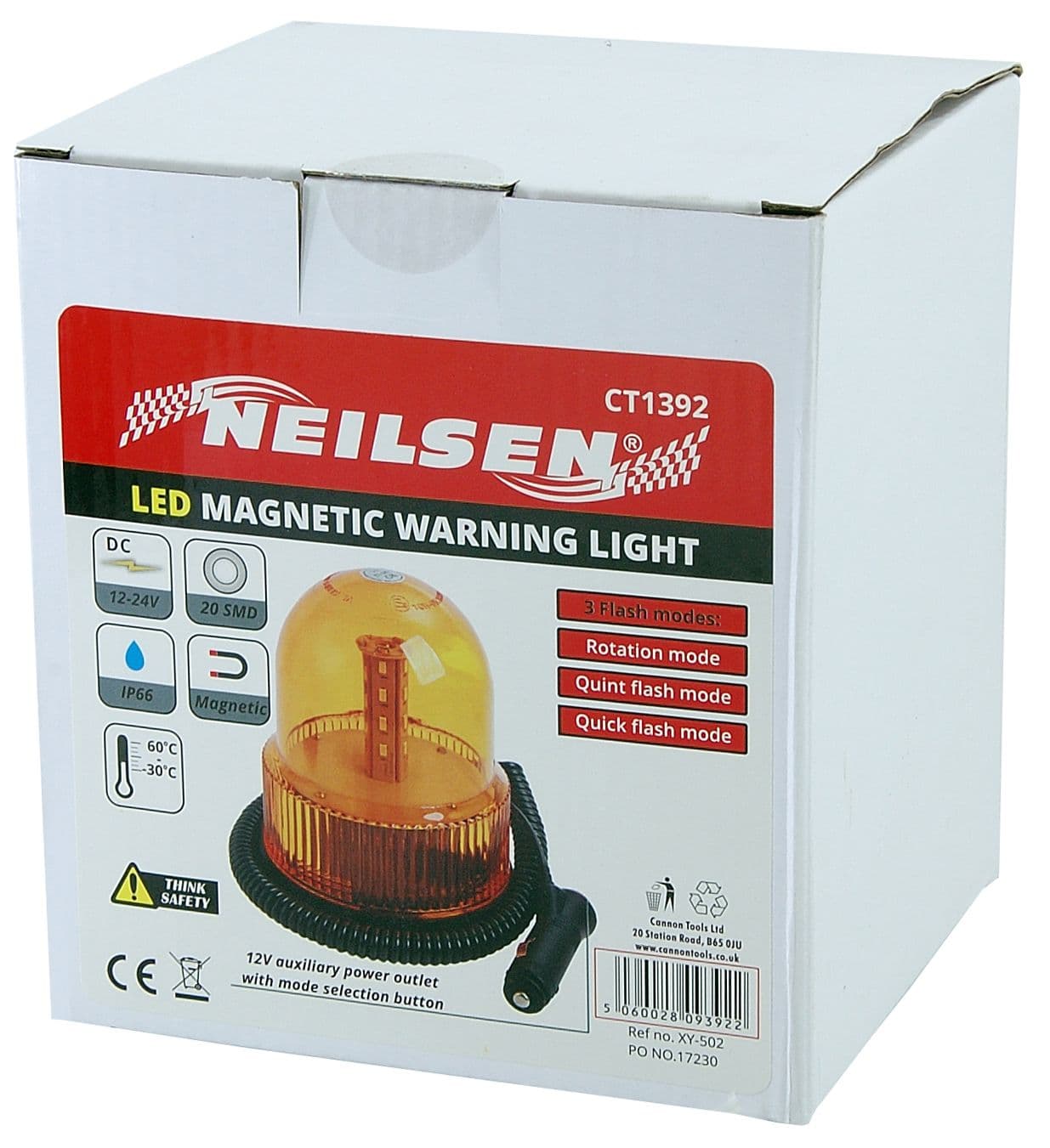 12V Magnetic Breakdown Revolving Rotating Warning Amber Beacon Recovery ...