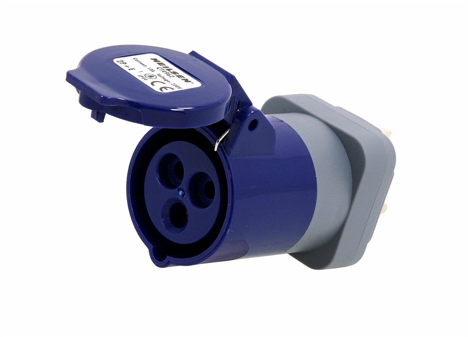 13 Amp Uk Mains Plug To 16A 3Pin Socket 230V Adapter For Caravan & Boat ...