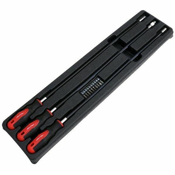 13 Pc 1/4& x22; Inch Drive Extra Long Flexible 600mm Screwdriver Driver Set