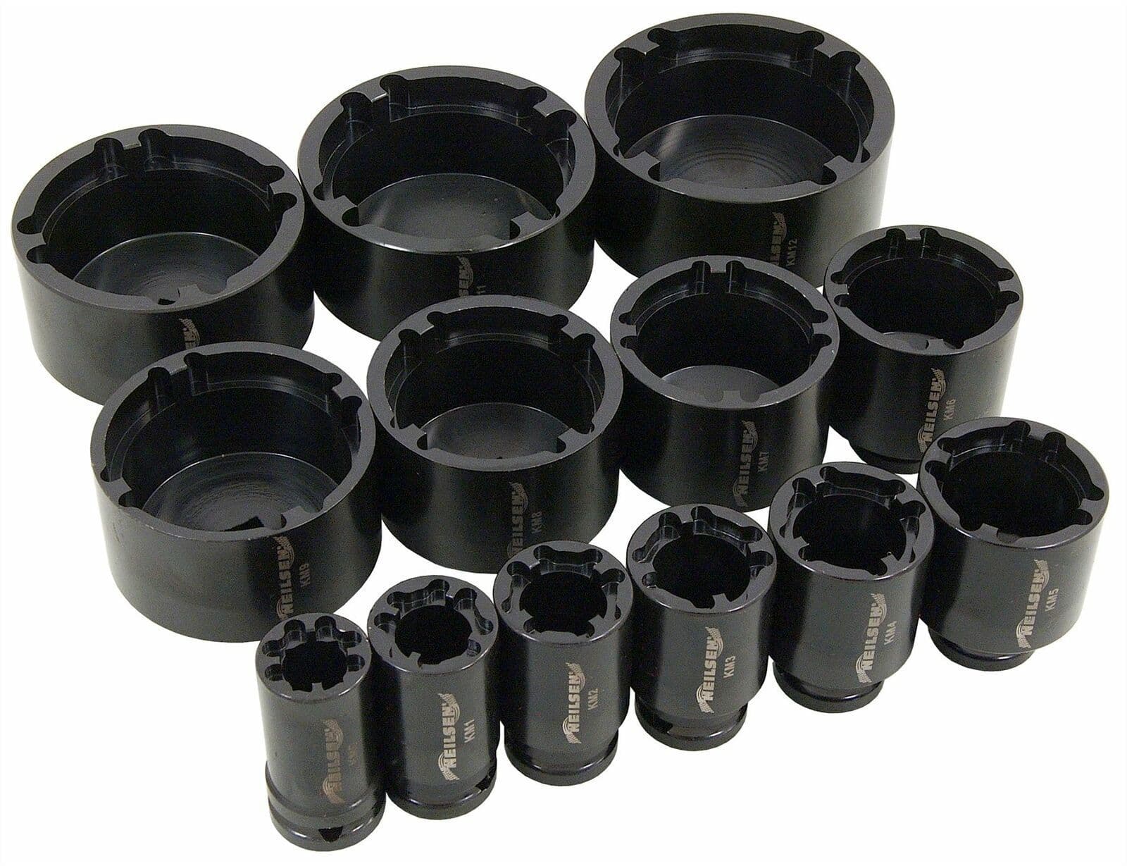 13 Piece Grooved Locking Wheel Nut Remover Socket Set - Inside Tooth ...