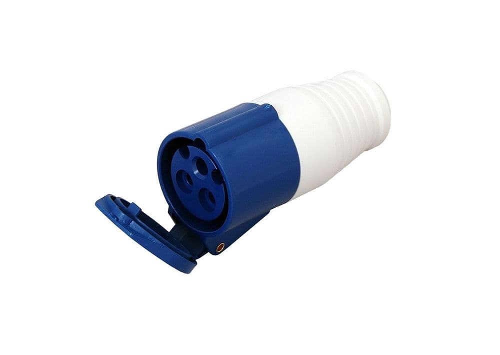 16A 240V 3 Pin Industrial Socket Ip44 Caravans Camping Hook Up Commando ...