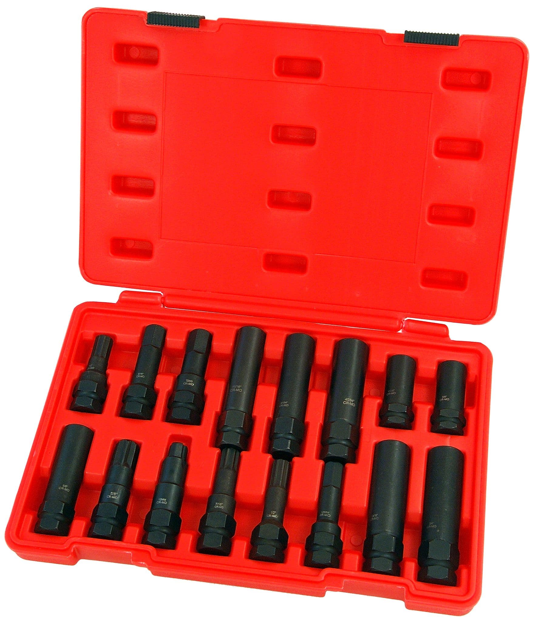 16Pc Master Locking Wheel Nut Remover Installer Tool Master Kit 1/2" Drive