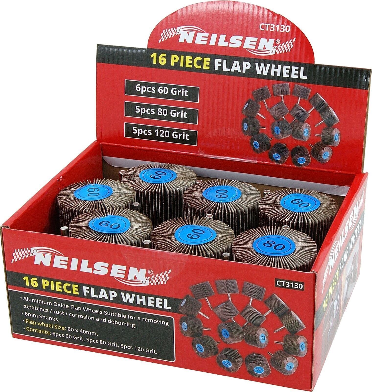 16Pcs Flap Wheel Sandpaper Sanding Disc Rotary Tool 60 80 & 120 Grit 60 ...