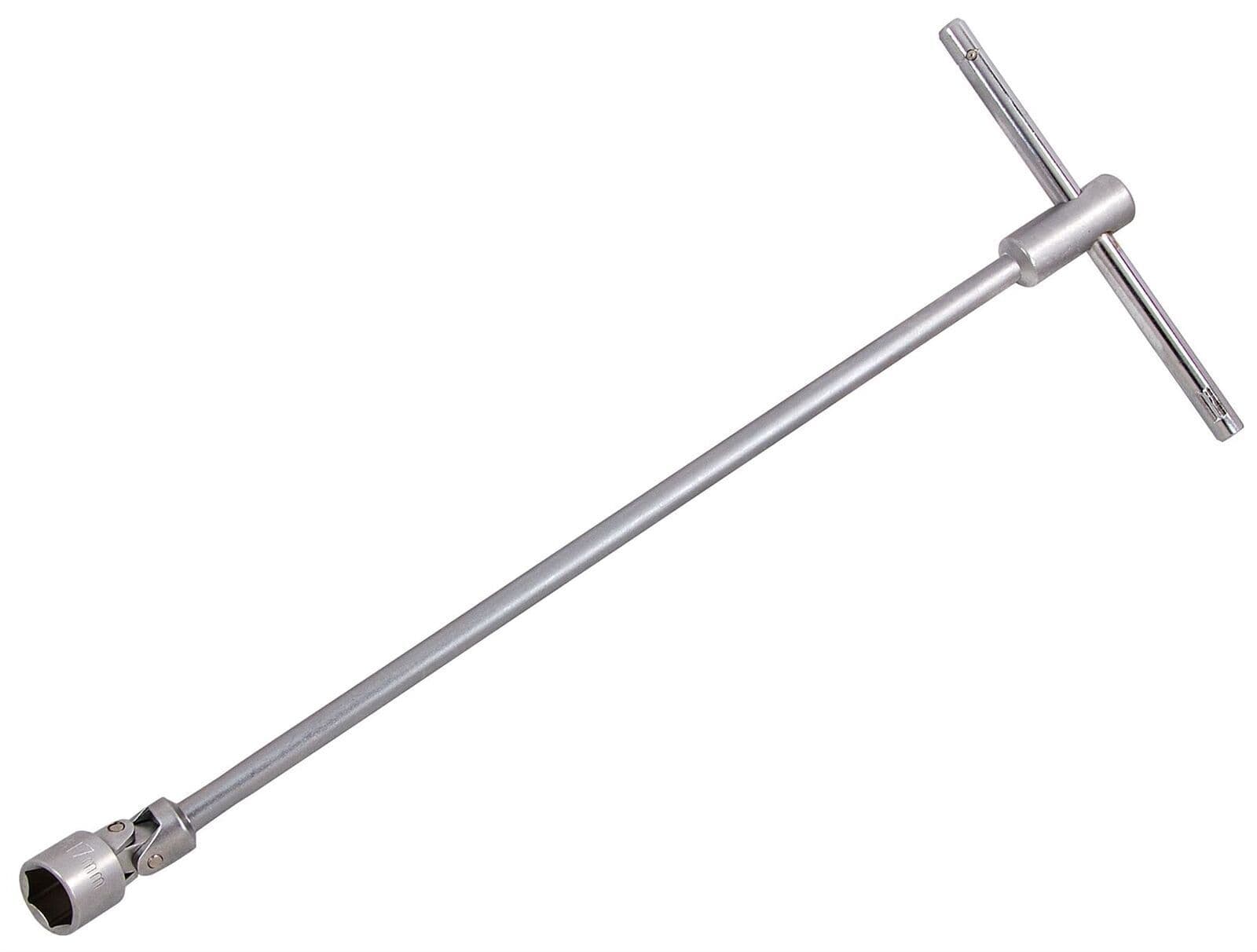 17mm Universal Socket Joint T Bar Wrench With Sliding Handle 400mm Long