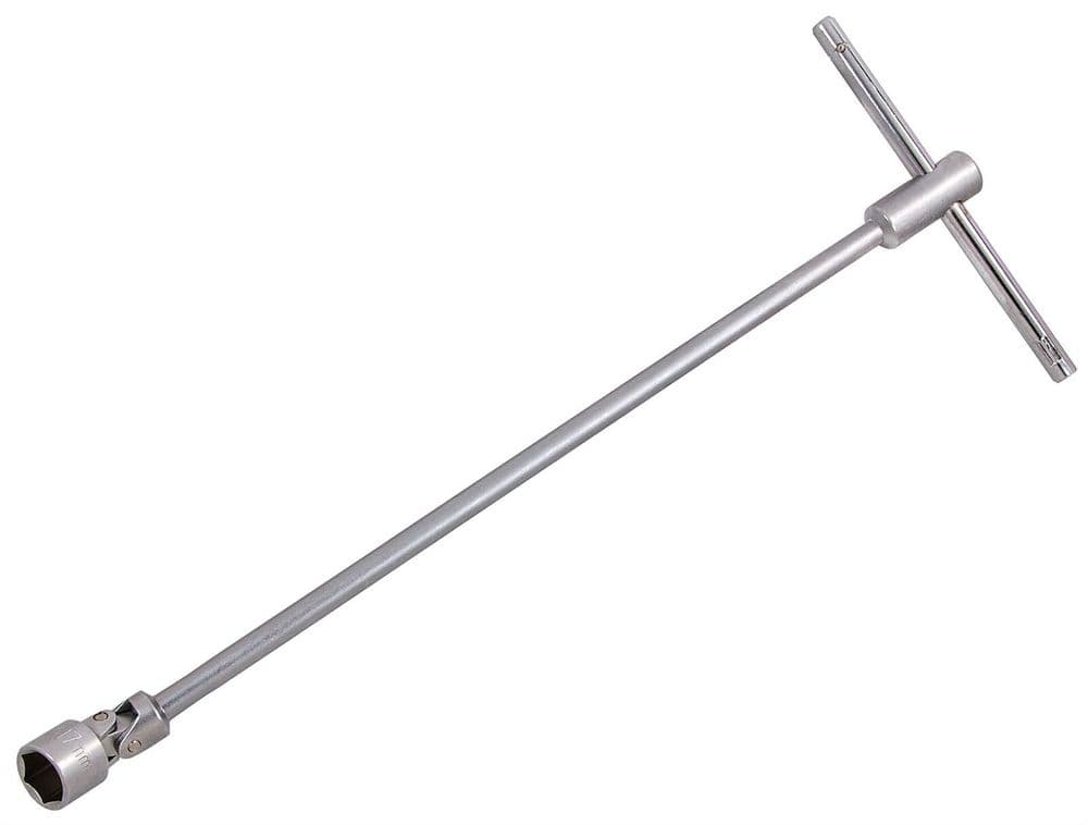 17mm Universal Socket Joint T Bar Wrench With Sliding Handle 400mm Long