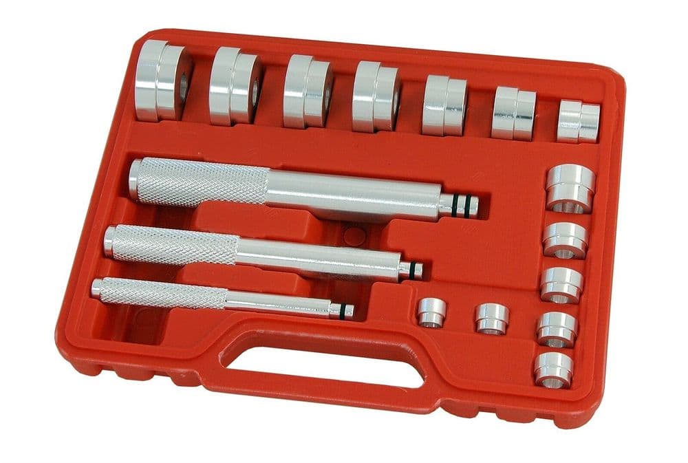 17Pc Bush Bearing Race & Seal Driver Tool Set 10mm To 42mm Diameter Fitting