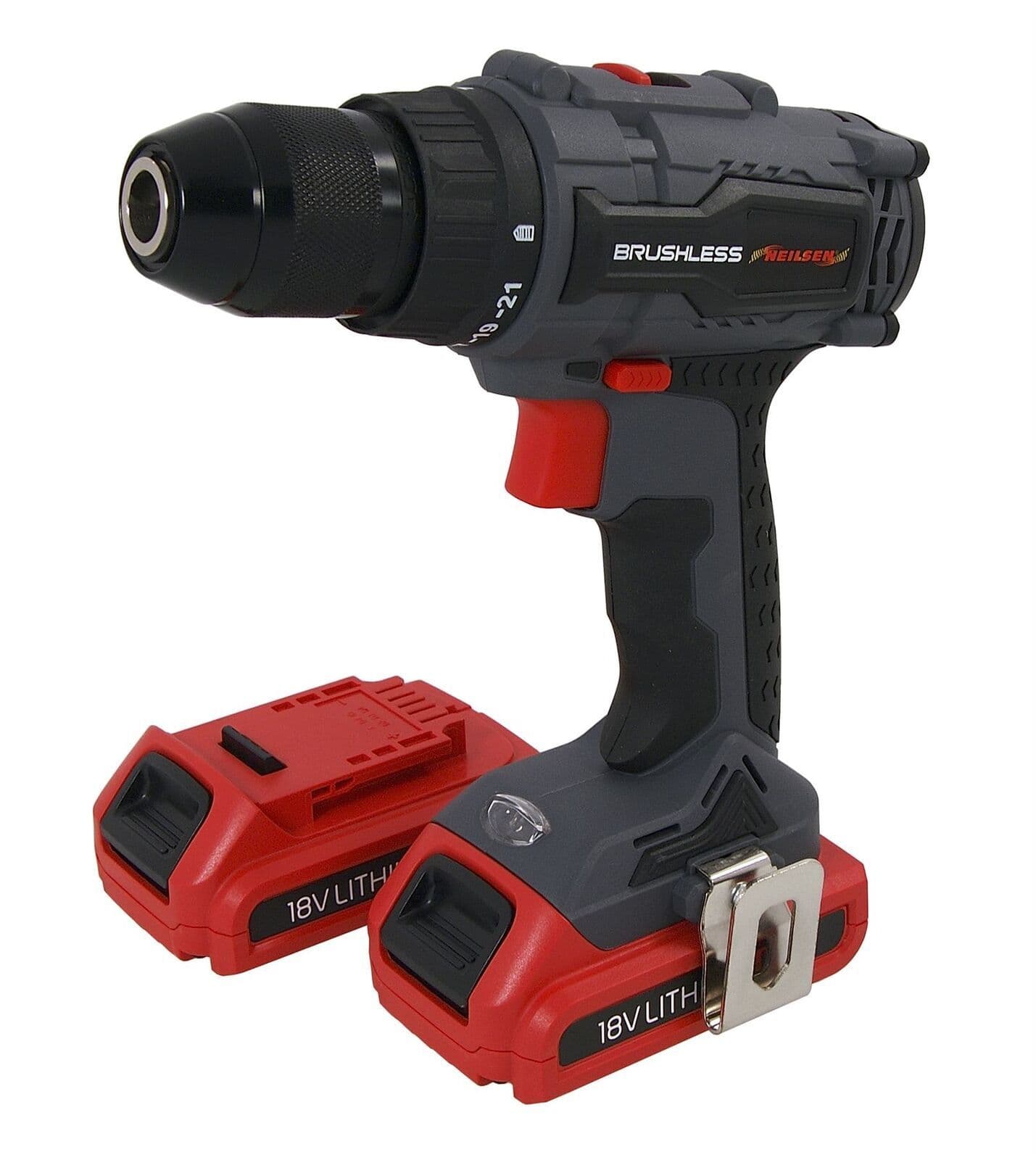 18V Lithium-Ion Cordless Drill With 2 Batteries And Charger