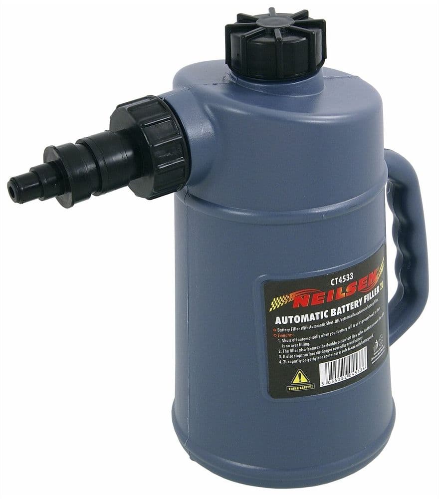 2 Litre Automotive Car Van & Vehicle Battery Fluid Filler - Auto Shut Off