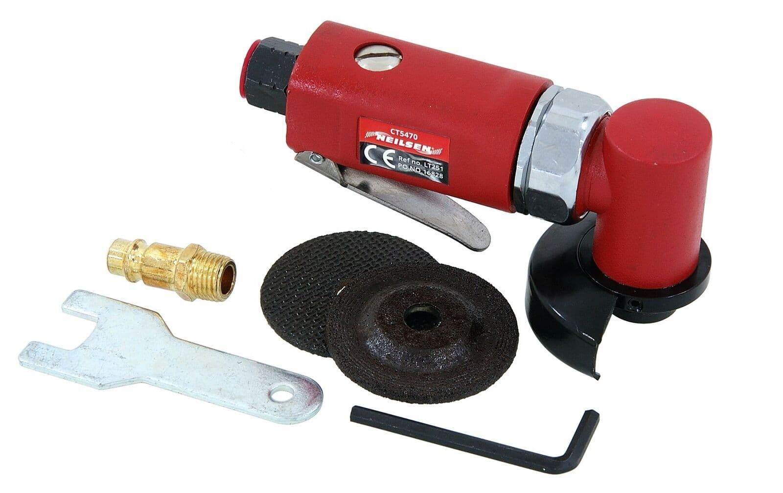 2" Mini Air Powered Angle Grinder Includes 2" Grinding And 2" Cutting Discs