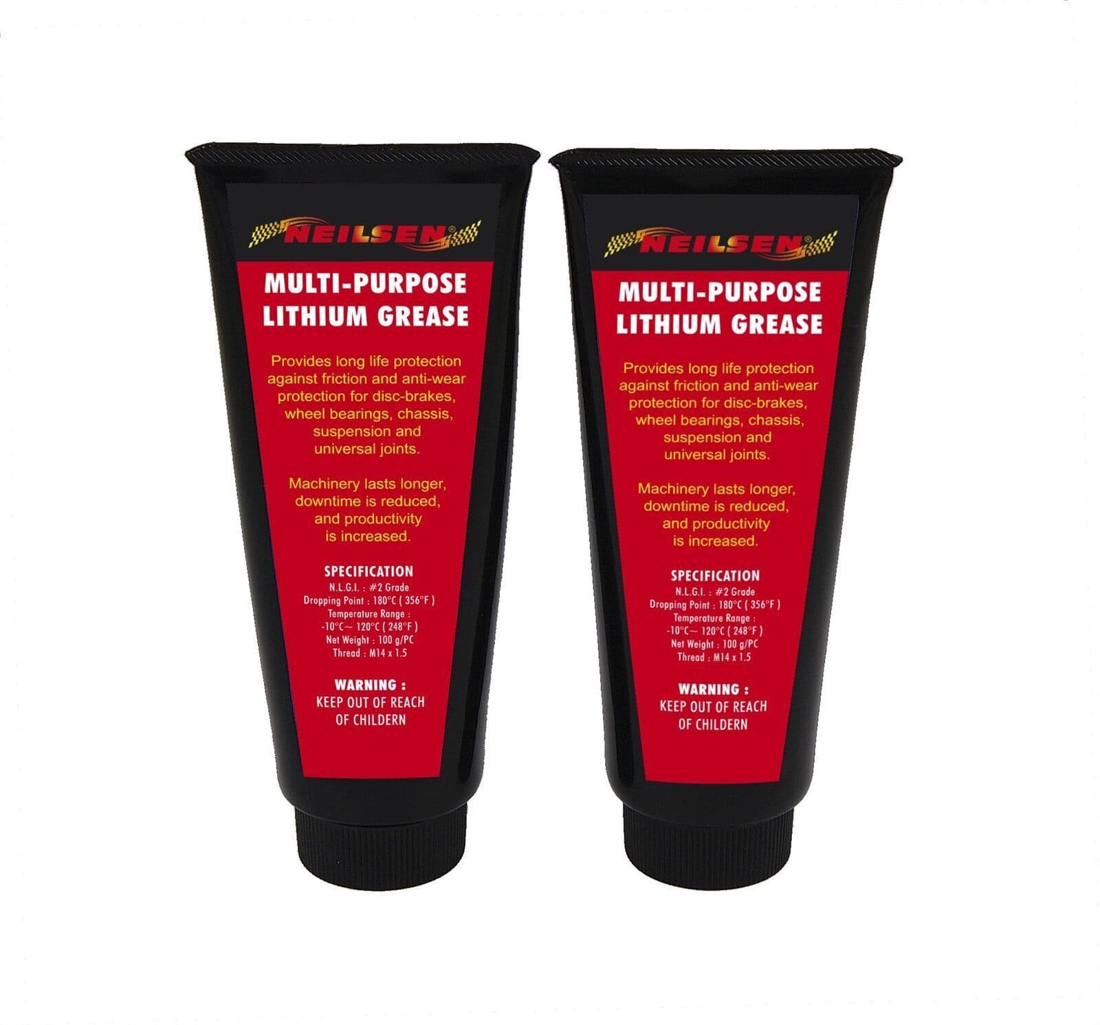 2 X 100G Lithium Grease Ideal For Greasing Oiling Lubricating