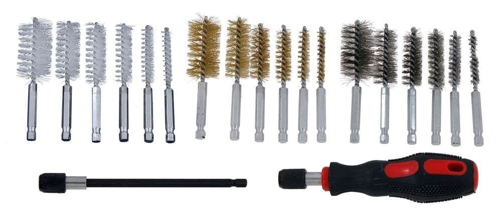 20Pc Professional Wire Brush Cleaning Kit Set Metal Remover Dust Rust Brass