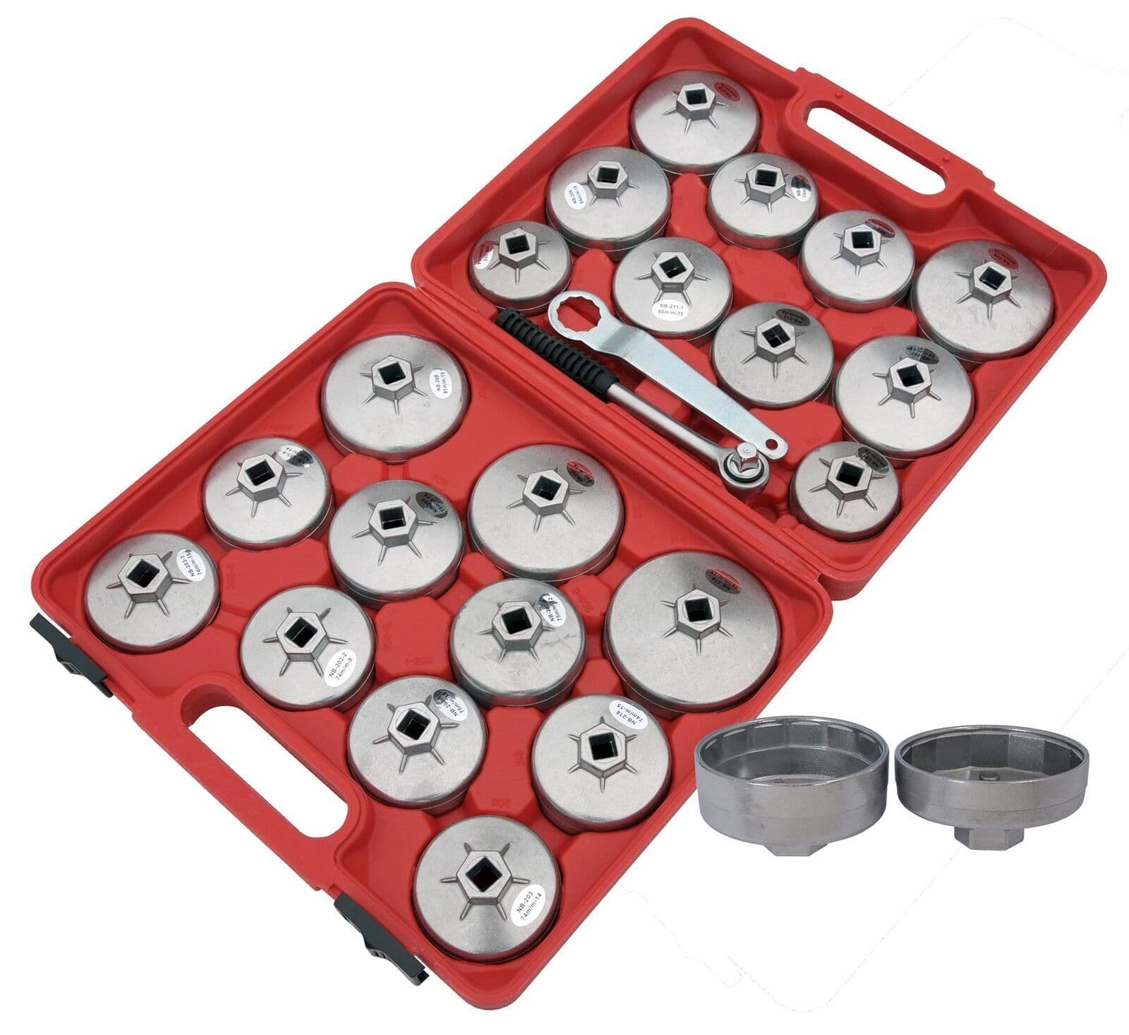 21Pc Universal Cup Type Oil Filter Remover Socket Wrench Tool Set ...