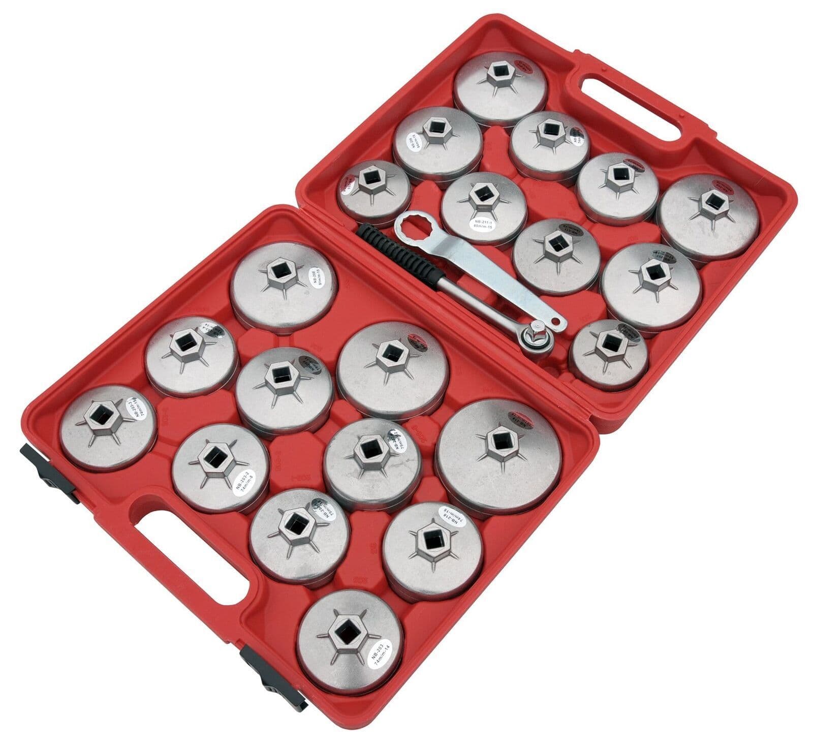 21Pc Universal Cup Type Oil Filter Remover Socket Wrench Tool Set ...