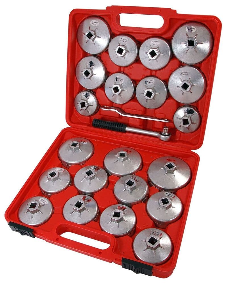 21Pc Universal Cup Type Oil Filter Remover Socket Wrench Tool Set ...