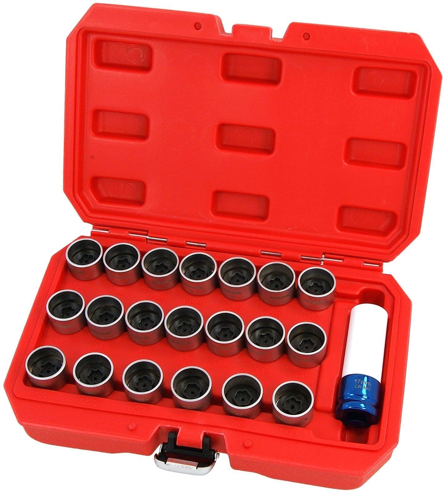 21Pcs Bmw Locking Wheel Nut Stud Remover Tool Kit