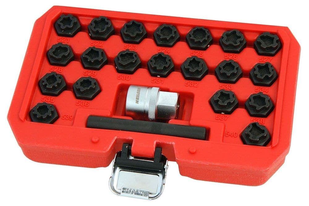 22Pc Vw Vag Locking Wheel Nut Key Socket Beetle Passat Tiguan Golf Gti ...