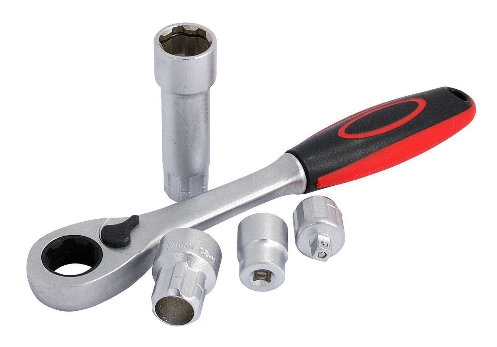 25 Pc 1/4" Inch Drive Socket Hole Pass Go Thru Chrome Ratchet Ratcheting